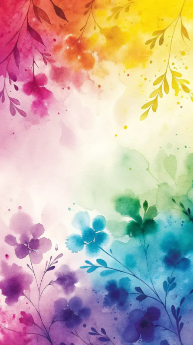Gradient Rainbow Watercolor Splash Background Instagram Story Template ...