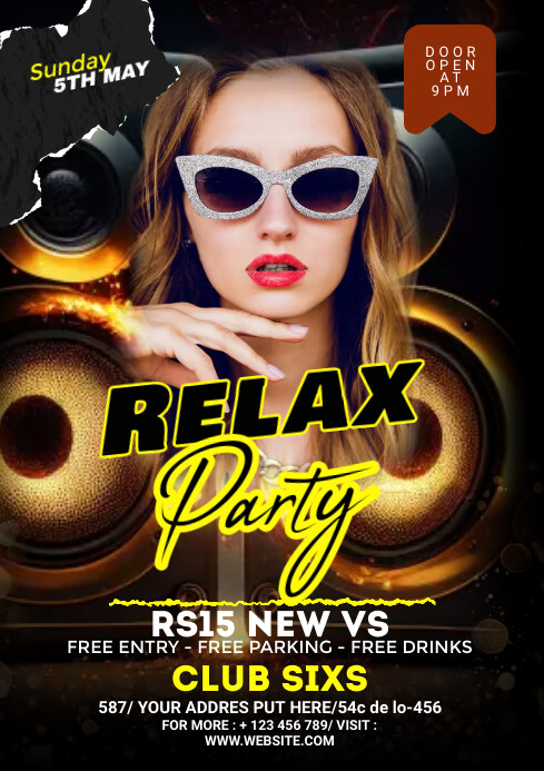 Gradient Relax Party Flyer A2 Template | PosterMyWall