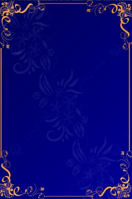 Plantilla de Gradient Royal Blue Gold Border Frame Poster | PosterMyWall