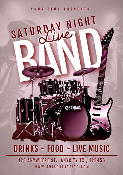 Copy of Gradient Saturday Night Live Band Event A4 | PosterMyWall