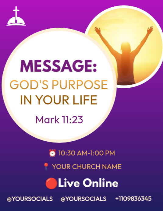 Gradient Sermon Title Of The Day Poster Banner Instagram Facebook Post ...