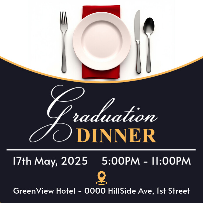 Copy of Gradualtion dinner party celenration ceremony invitation ...