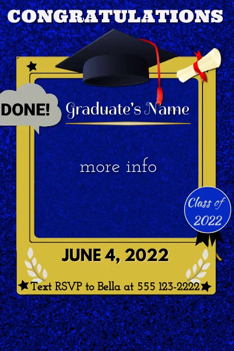 Graduate Announcement Template | PosterMyWall