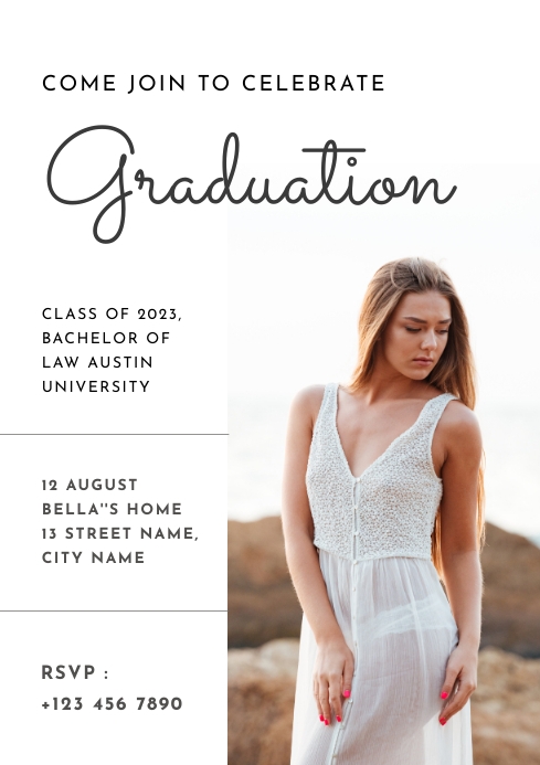 Graduate Celebration Invitation Flyer Template | PosterMyWall