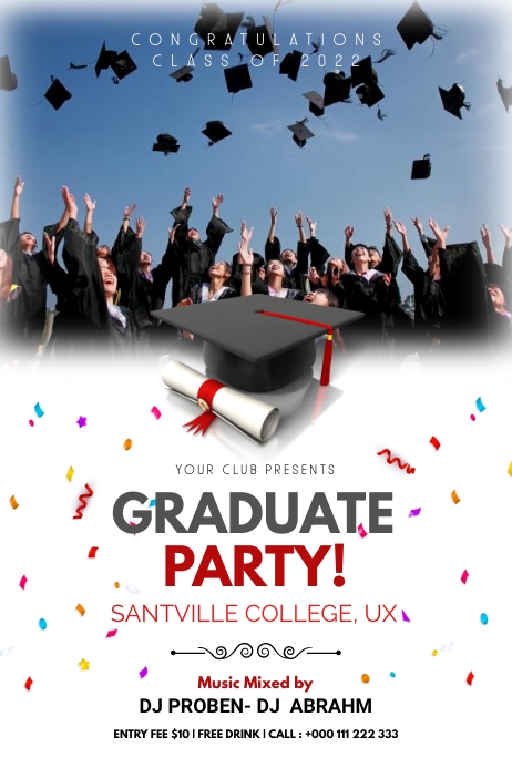 Graduate Party Class of 2022 Template | PosterMyWall