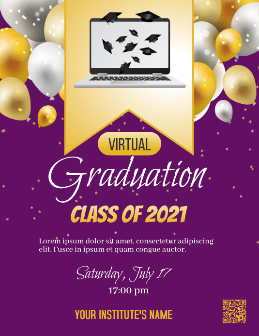 Graduation, Virtual Graduation Template | PosterMyWall