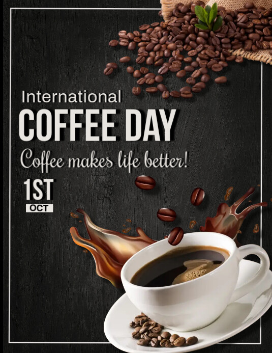 Coffee shop,international coffee day,event.valentine Template ...