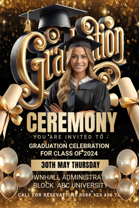 Graduation,important announcement Template | PosterMyWall