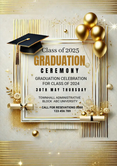 Graduation A4 Template | PosterMyWall