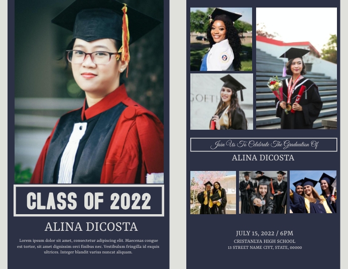 Graduation Announcement Card Template | PosterMyWall