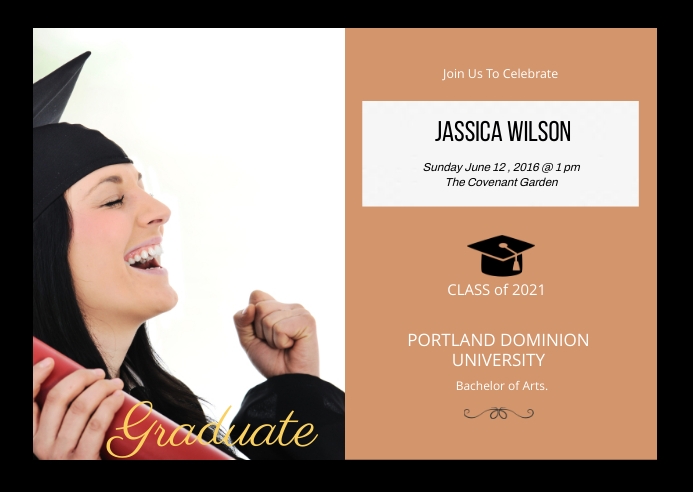 Plantilla de Graduation Announcement Card | PosterMyWall