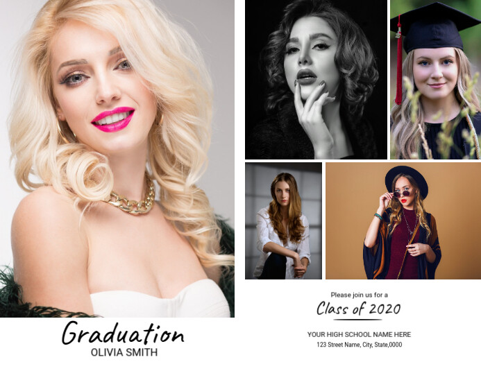 Graduation Announcement Card Temlplate Template | PosterMyWall