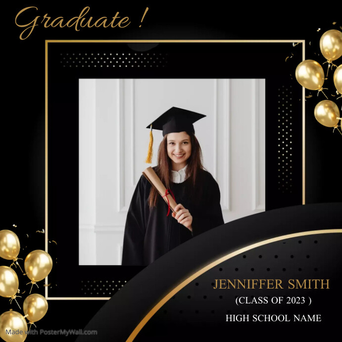 Graduation Announcement Instagram post Template | PosterMyWall