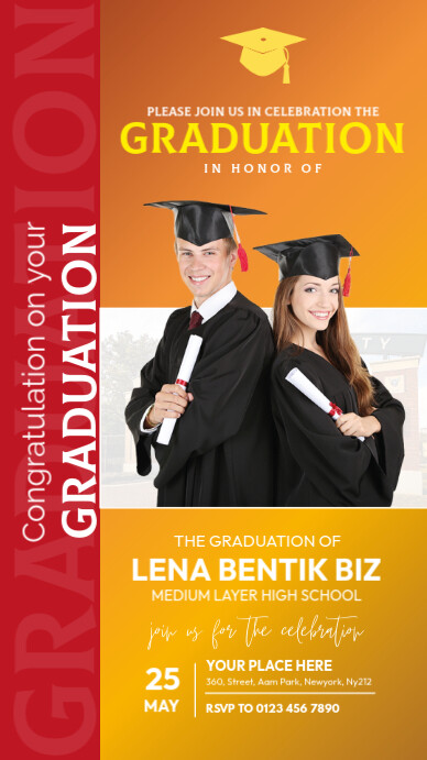 Graduation Announcement Instagram Story Template | PosterMyWall