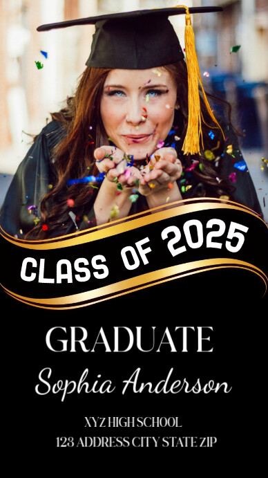Graduation Announcement Instagram story template | PosterMyWall