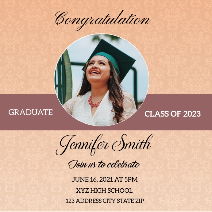 Graduation Announcement Invitation Template | PosterMyWall