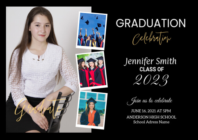 Graduation Announcement Invitation Template | PosterMyWall