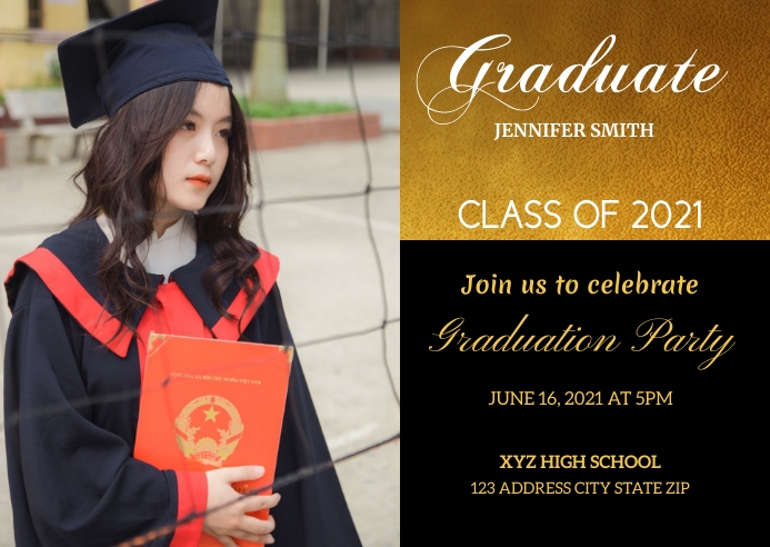 Graduation Announcement Invitation Template | PosterMyWall