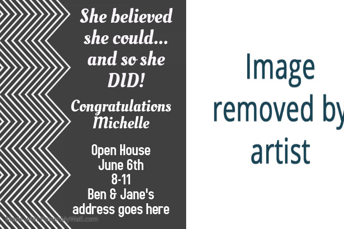 Copy of Graduation Poster Announcement Open House Invitation Flyer ...