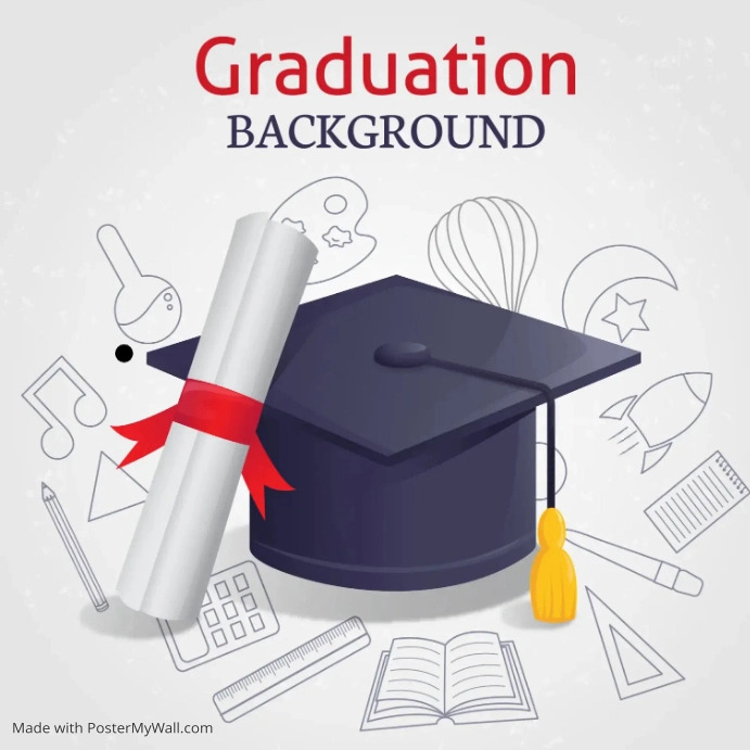 Graduation baground design template | PosterMyWall