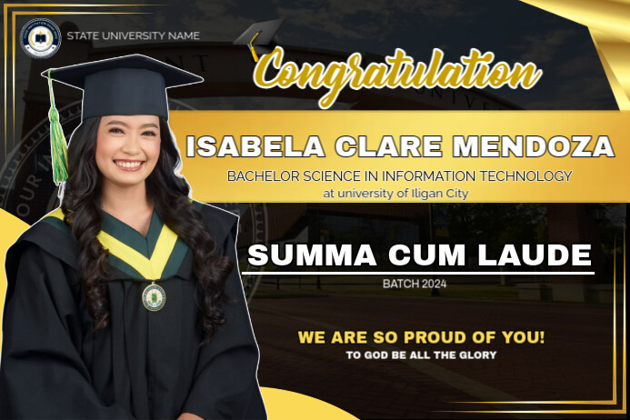 Copy of graduation banner tarpaulin poster | PosterMyWall