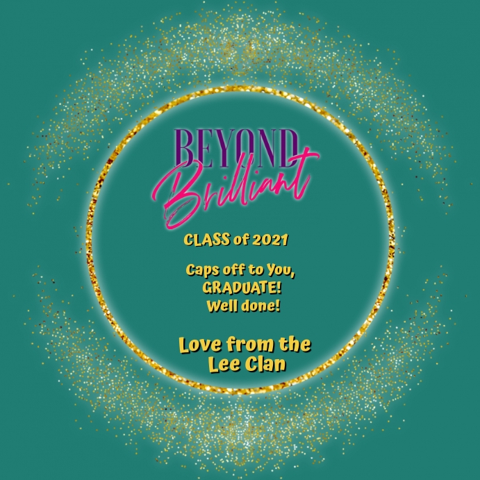 Graduation Beyond Brilliant Template | PosterMyWall
