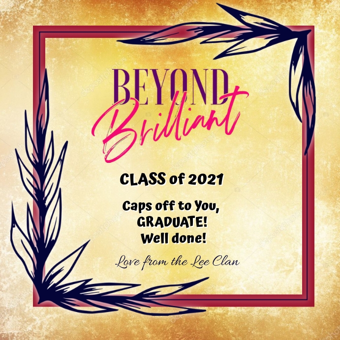 Graduation Beyond Brilliant Template | PosterMyWall