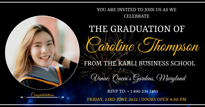 Graduation card Template | PosterMyWall