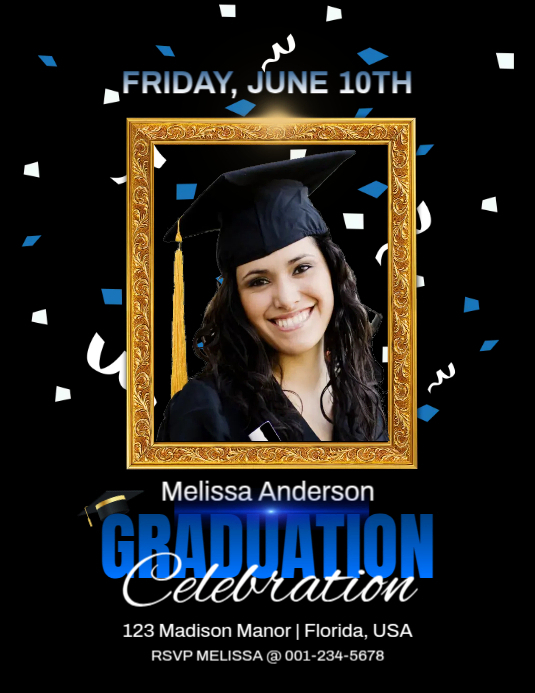 Graduation Celebration Flyer Tempalte Template | PosterMyWall
