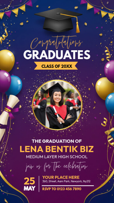 Modèle Graduation Celebration Instagram Story | PosterMyWall