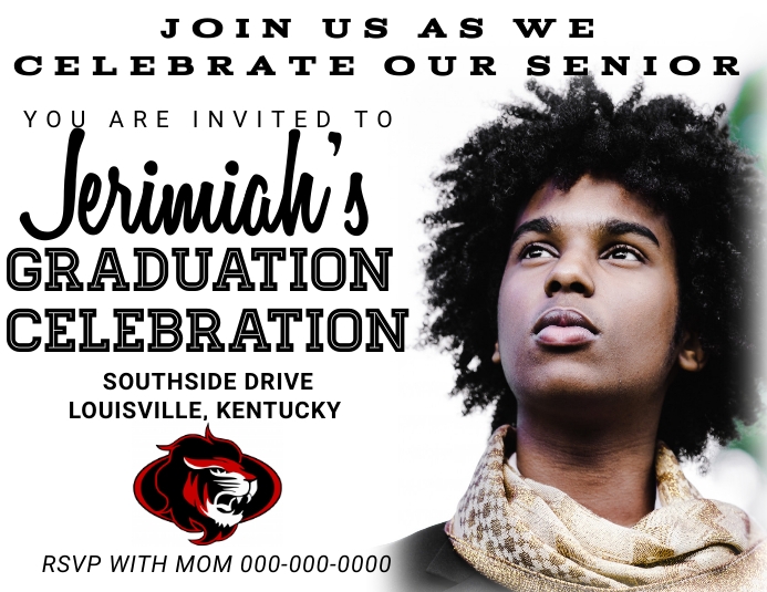 Graduation Celebration Invitation Flyer Template | PosterMyWall