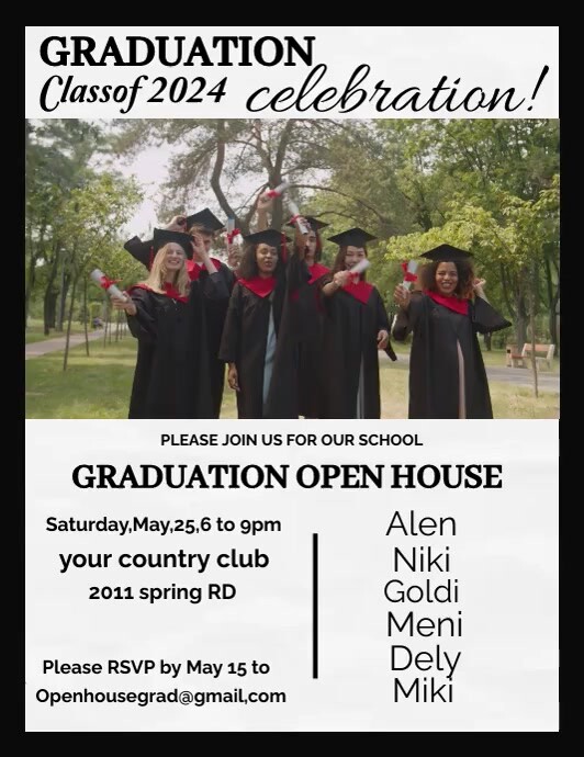 Plantilla de GRADUATION CELEBRATION VIDEO FLYER | PosterMyWall