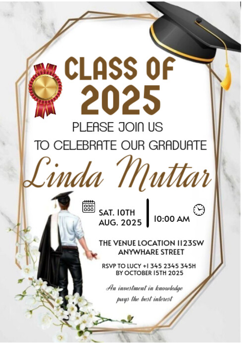 GRADUATION CELEMONY INVITATION 2025, 2026,2027,2028,2029,2030 Template ...