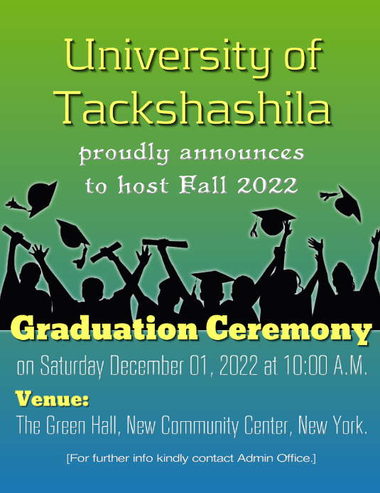 Graduation Ceremony (Gradient Background) Template | PosterMyWall