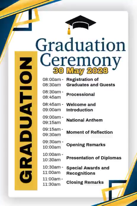 Graduation Ceremony Ads Template | PosterMyWall