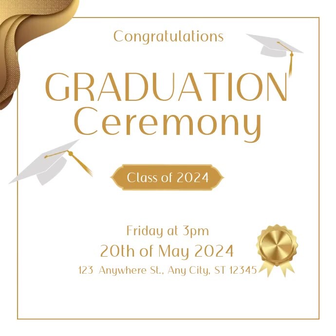 Graduation Ceremony Ads Templat | PosterMyWall