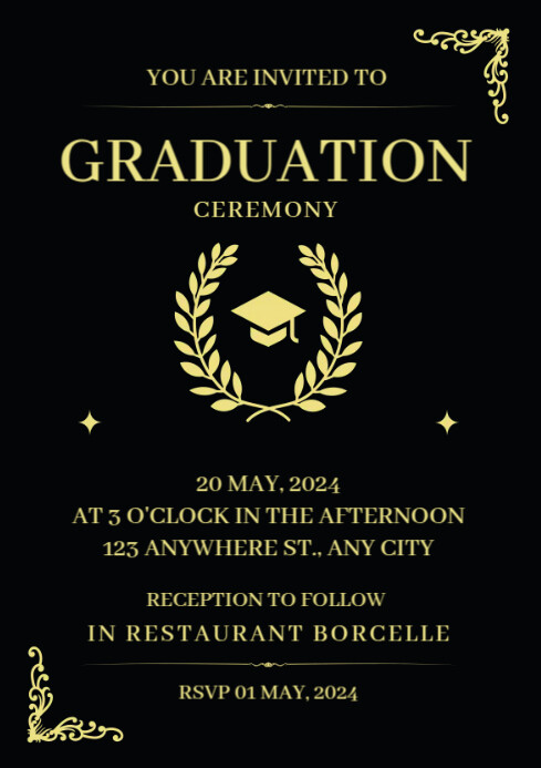 Plantilla de Graduation Ceremony Ads | PosterMyWall