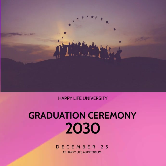 Graduation Ceremony Celebration Template | PosterMyWall
