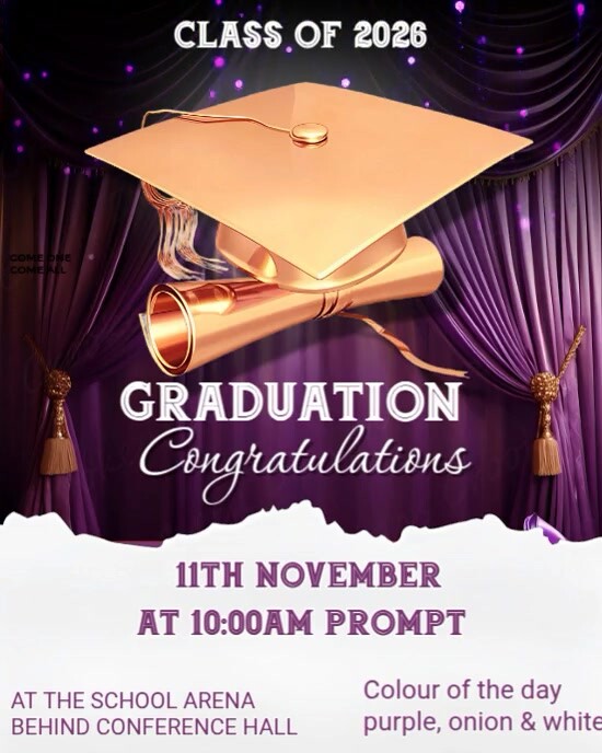Graduation Ceremony class of 2025 Template | PosterMyWall