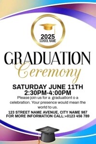Graduation Ceremony Template | PosterMyWall