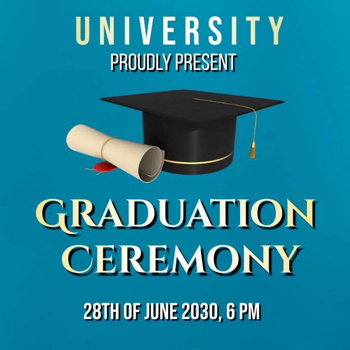 Graduation ceremony Template | PosterMyWall