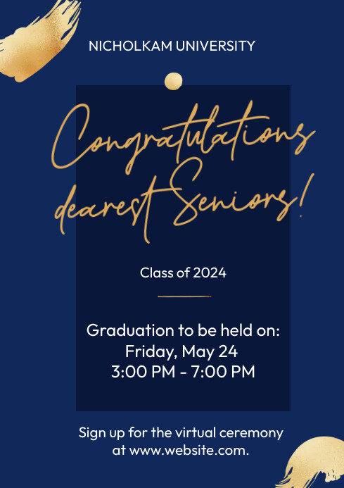 Graduation Ceremony Template | PosterMyWall