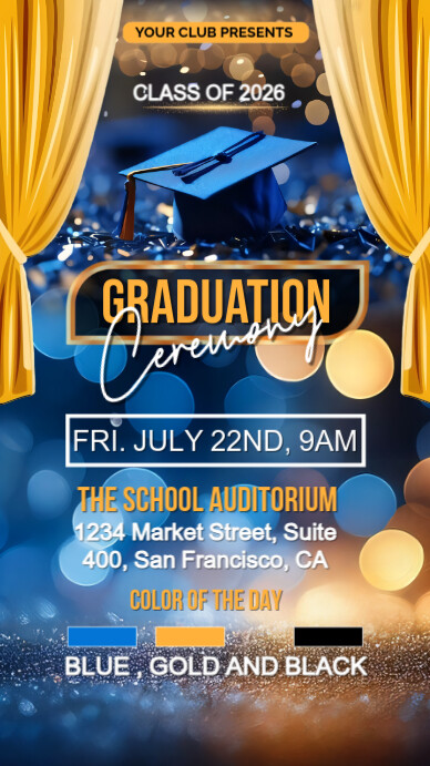 Graduation ceremony Template | PosterMyWall