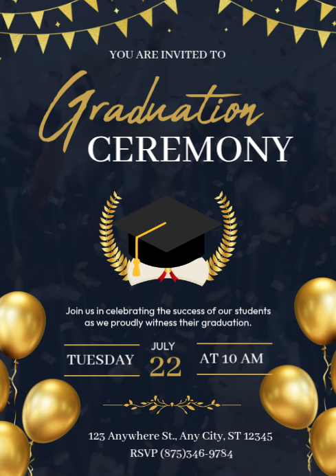 Graduation Ceremony Template | PosterMyWall