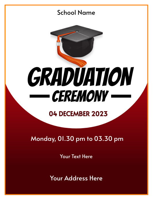 Graduation Ceremony Template | PosterMyWall