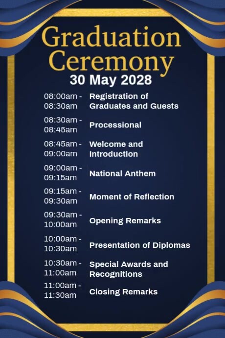 Graduation Ceremony Template | PosterMyWall