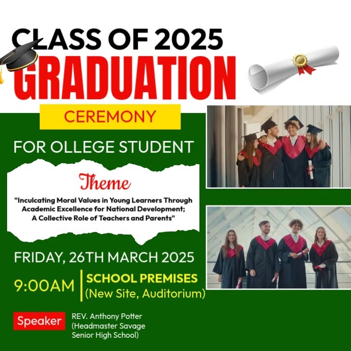 Modèle Graduation Ceremony | PosterMyWall