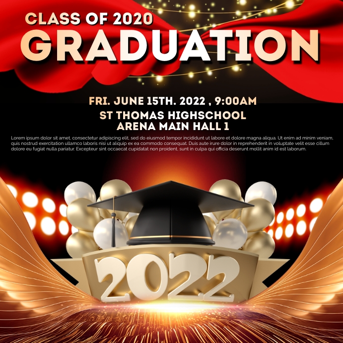 Copy of Graduation ceremony flyer design | PosterMyWall