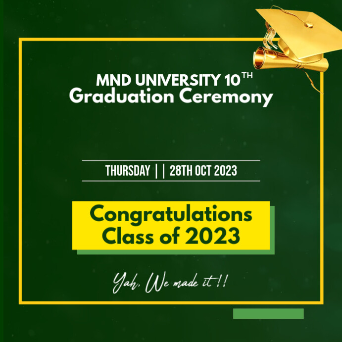 graduation ceremony flyer template เทมเพลต | PosterMyWall
