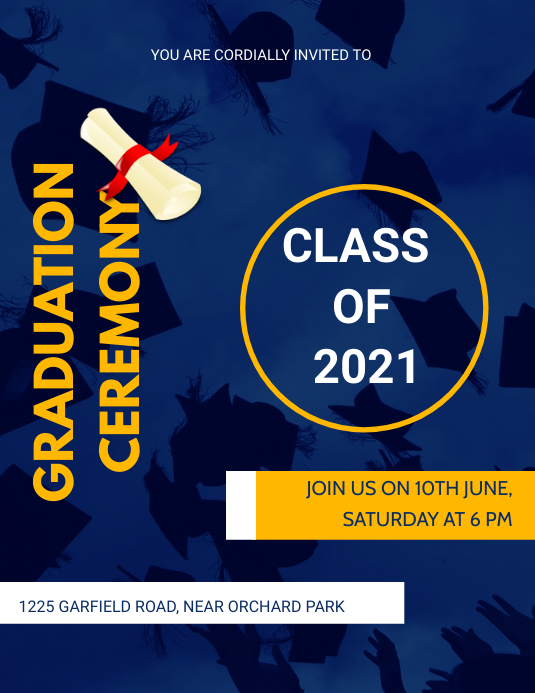 Graduation ceremony flyers Template | PosterMyWall